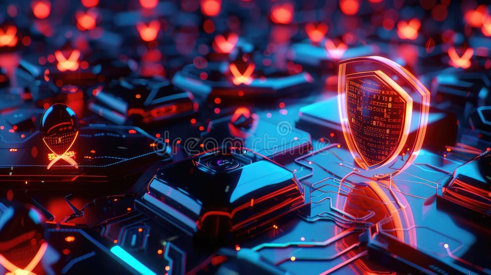 Picture of Complex Security Guard System To Protect Dangerous Hacking ...