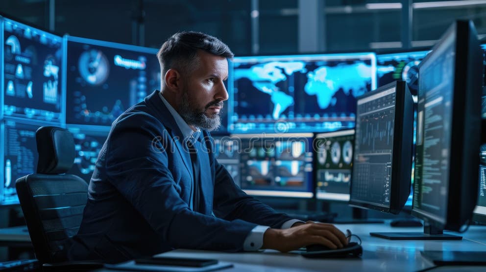 Picture of Complex Security Guard System To Protect Dangerous Hacking ...