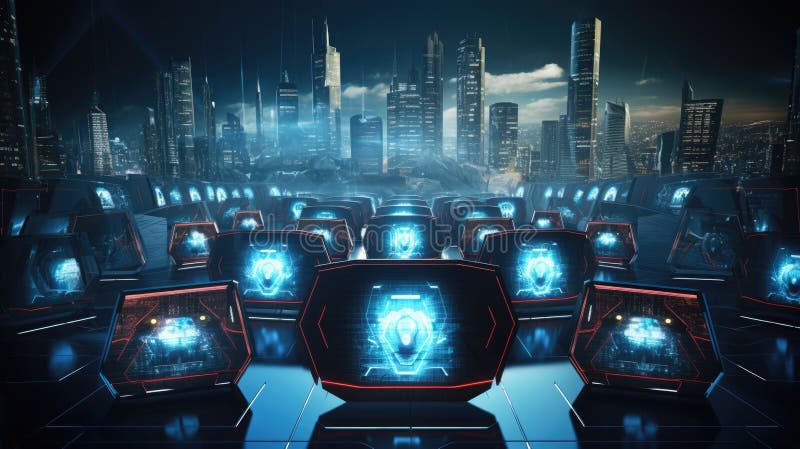 Picture of Complex Security Guard System To Protect Dangerous Hacking ...