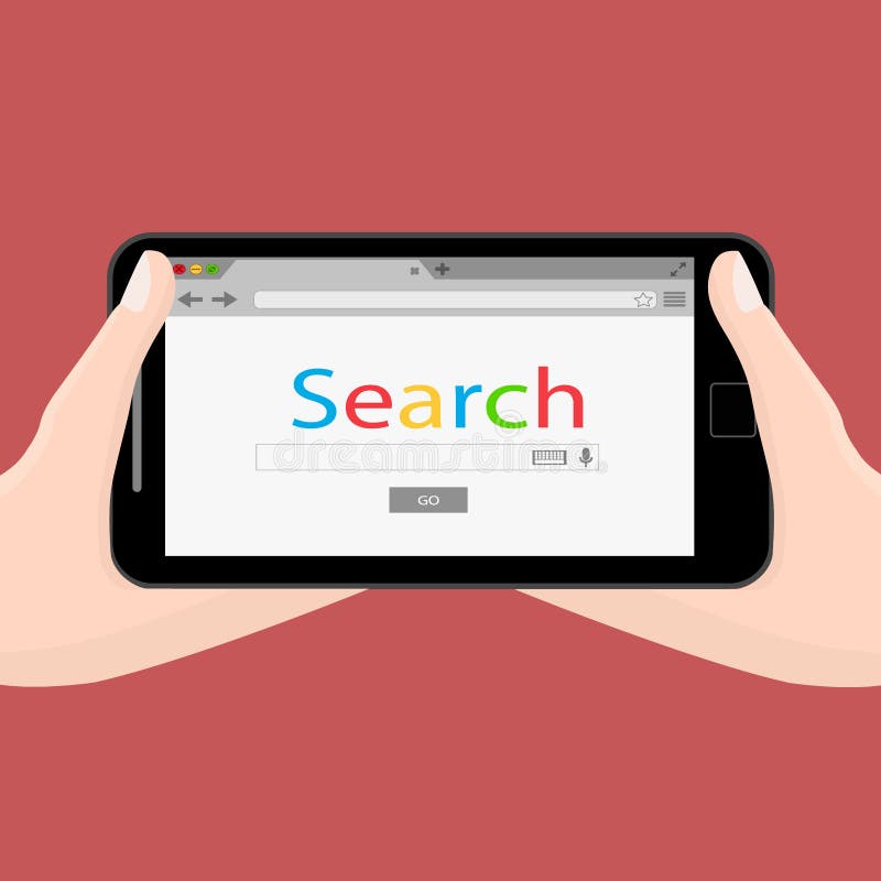 Picture of Computer with Browser. Vector Illustration Stock ...