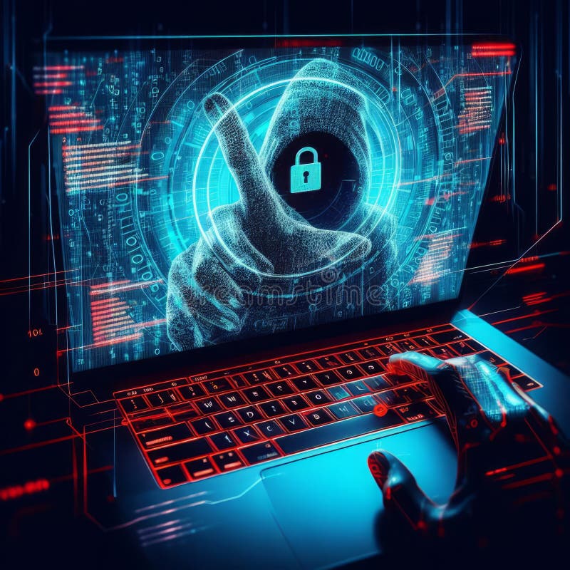Concept of Cyber Security Threat and Attack, Hacker Hand in Computer ...