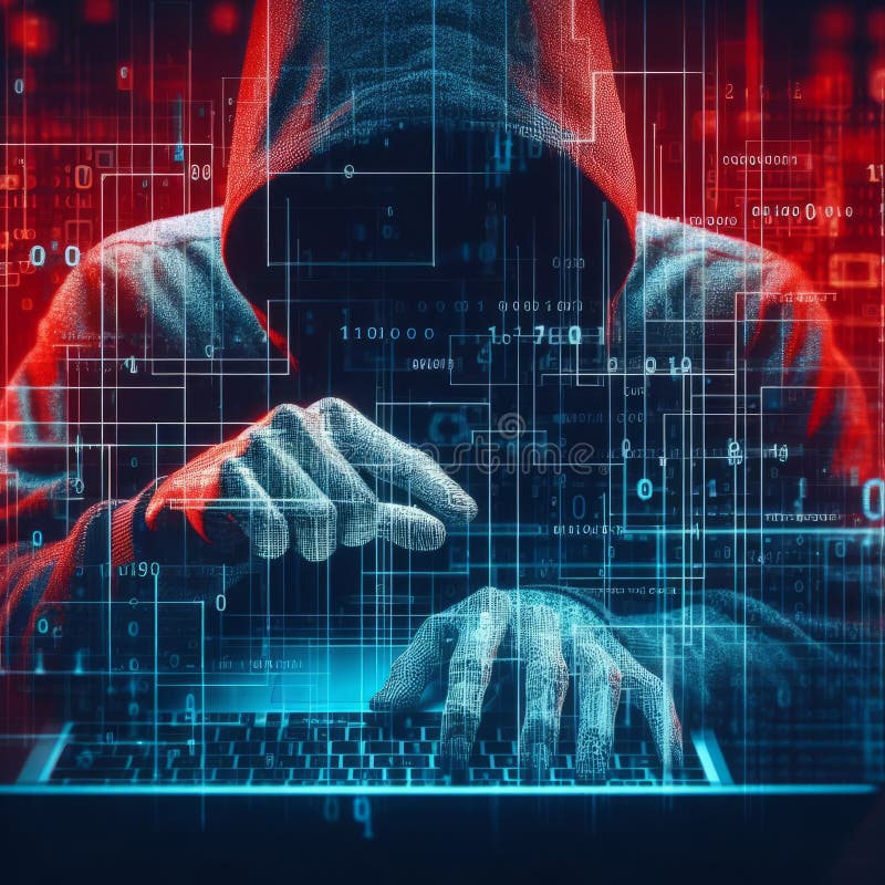 Concept of Cyber Security Threat and Attack, Hacker Hand in Computer ...