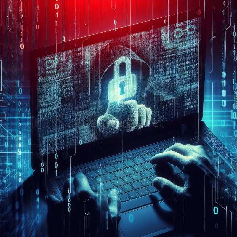 Concept of Cyber Security Threat and Attack, Hacker Hand in Computer ...