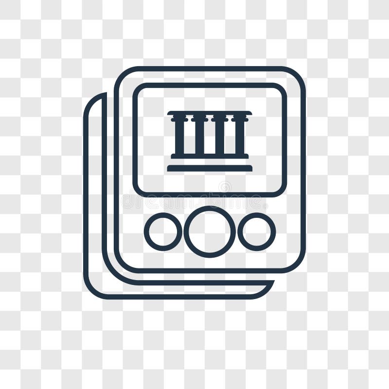 Picture Concept Vector Linear Icon Isolated on Transparent Background ...