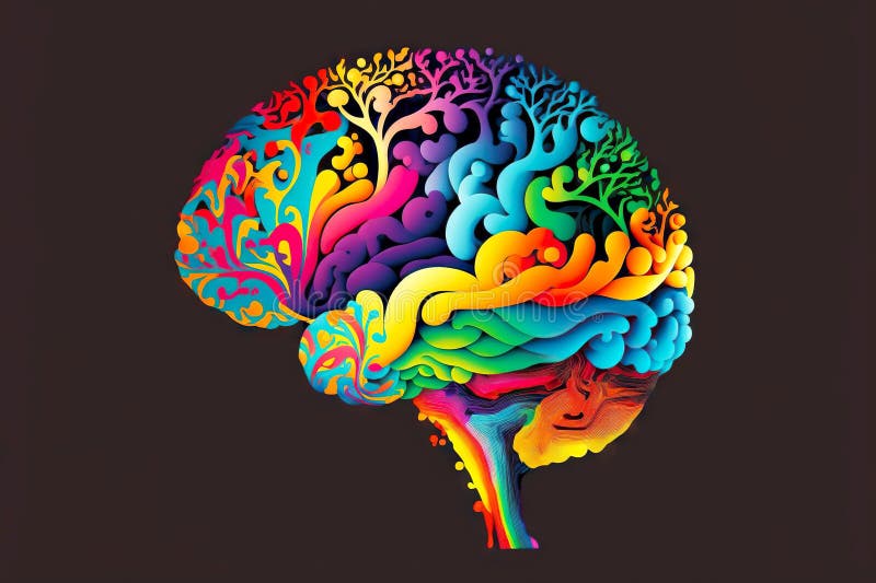 Picture with Conditional Image of Human Brain with Areas of Different ...