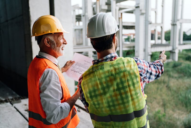 Picture of Construction Engineer Working on Building Site Stock Image ...