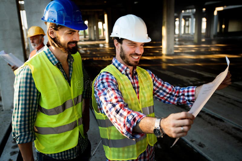 Picture of Construction Engineer Working on Building Site Stock Image ...