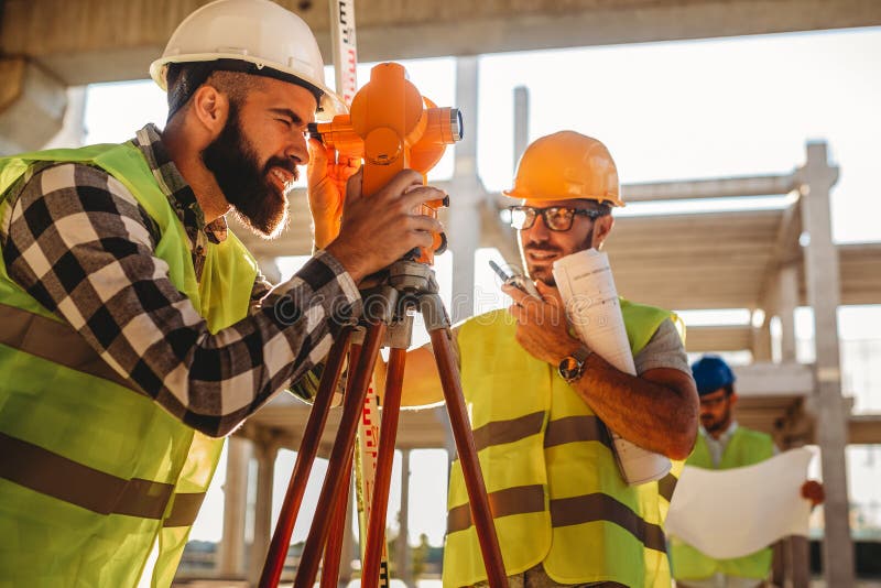 Picture of Construction Engineer Working on Building Site Stock Photo ...