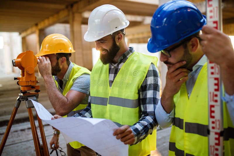 Picture of Construction Engineer Working on Building Site Stock Image ...