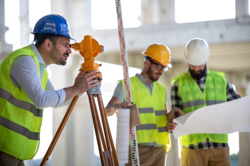Picture of Construction Engineer Working on Building Site Stock Photo ...