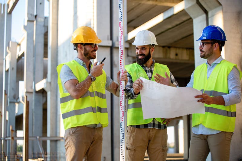 Picture of Construction Engineer Working on Building Site Stock Photo ...