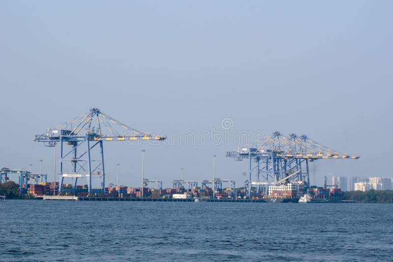 A Picture of Container Ship Terminal Stock Image - Image of maritime ...