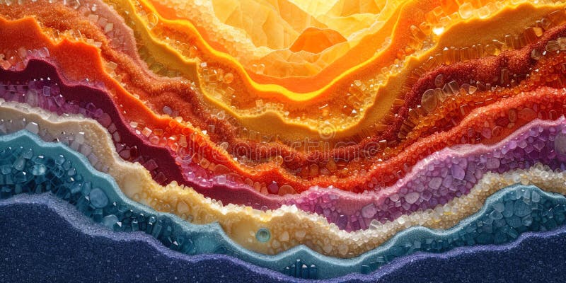 A Picture Created Using Sand, Where Various Shades of Sand Form a ...