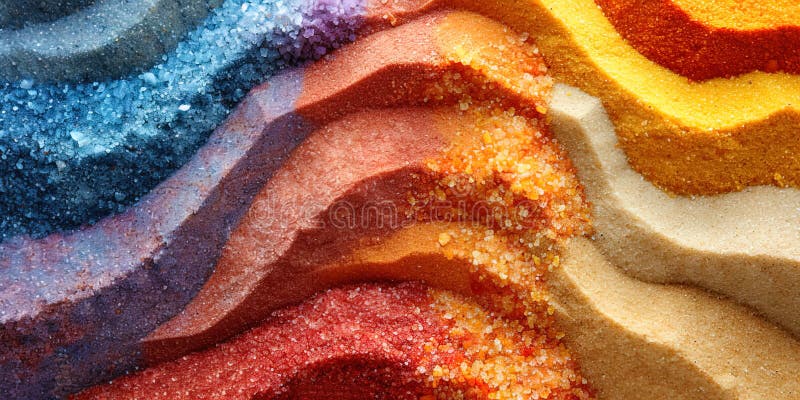 A Picture Created Using Sand, Where Various Shades of Sand Form a ...