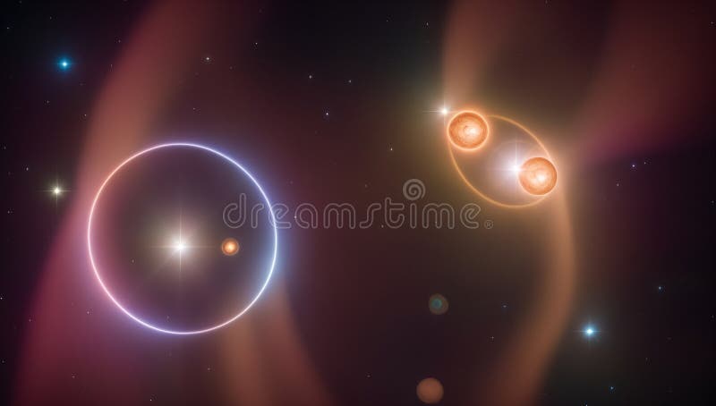 A Picture of a Creatively Captivating Image of Two Planets Stock ...