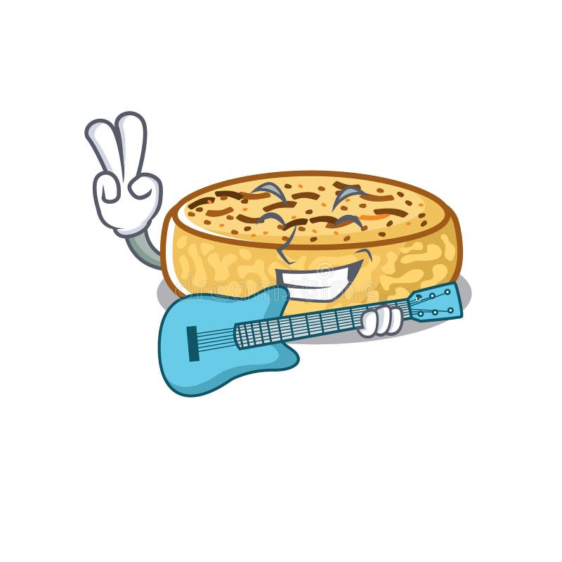 A Picture of Crumpets the Playing a Guitar Stock Vector - Illustration ...