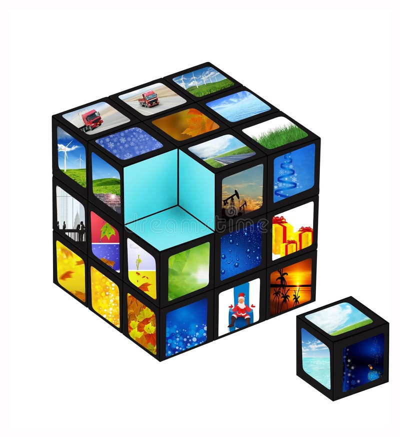 Picture cube stock illustration. Illustration of natural - 17901072