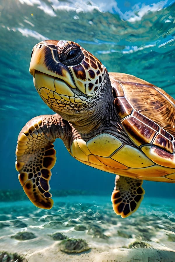 A Picture of a Cute and Adorable Turtle Stock Image - Image of ...