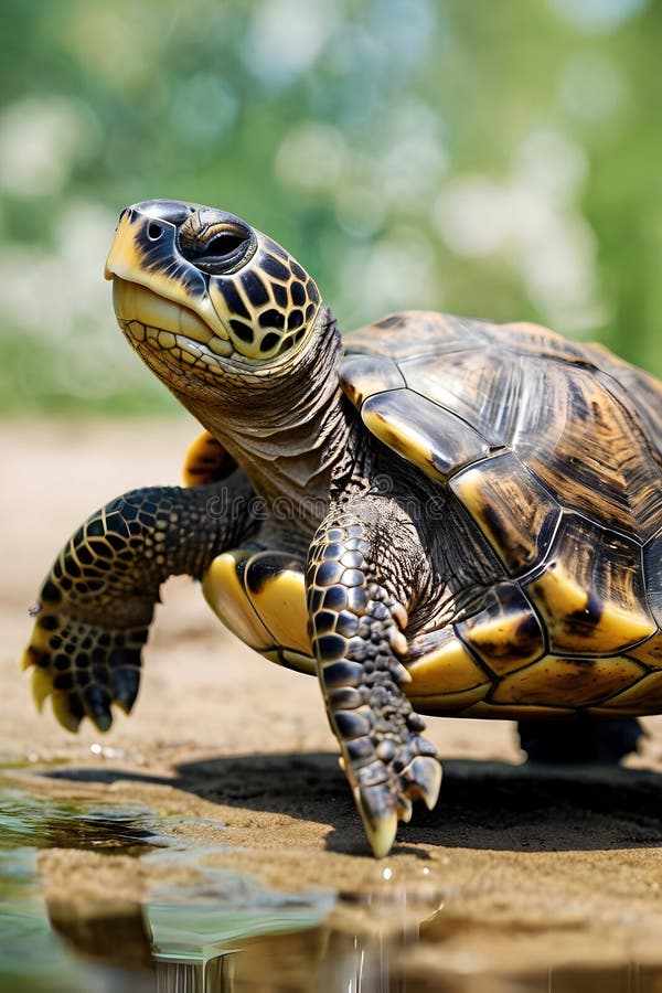 A Picture of a Cute and Adorable Turtle Stock Image - Image of action ...