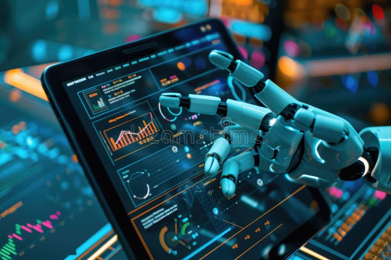 Picture a Cuttingedge Digital Artificial Intelligence Head Projected on ...