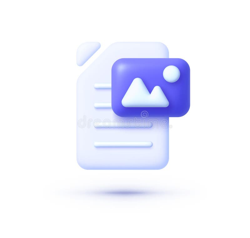 Picture 3d. 3d Media File Document Management Stock Vector ...