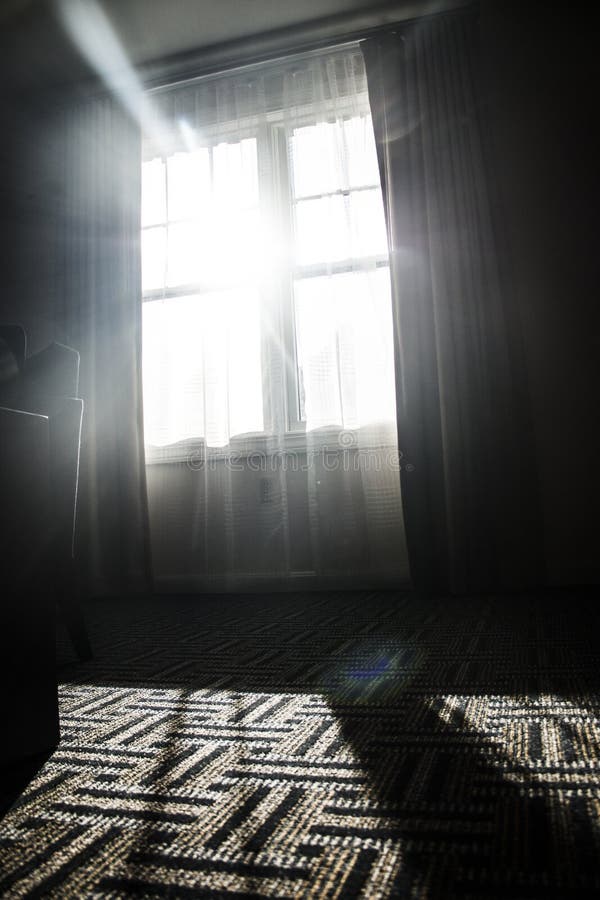 Light Shining through the Curtains on a Window Stock Photo - Image of ...