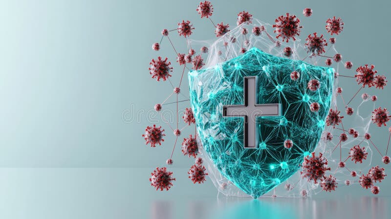 Picture of a Defensive Shield Providing Protection To a Microscopic ...