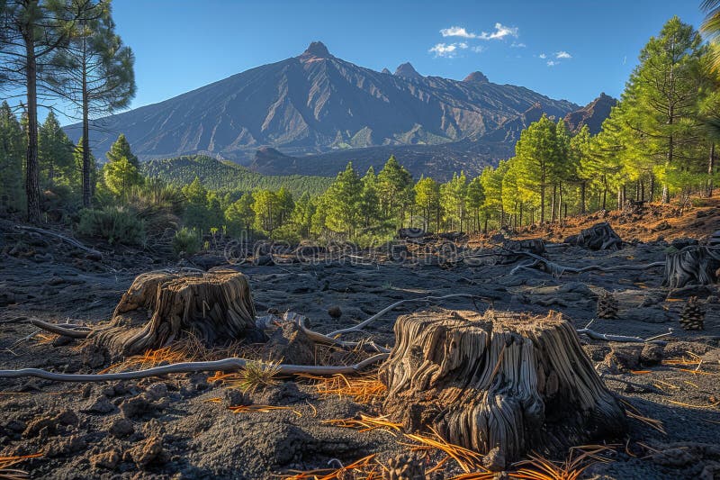 Deforested Mountain Range Stock Illustrations – 16 Deforested Mountain ...