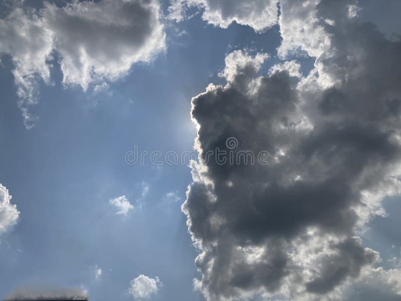 Picture of a 90-degree Rotated Sky Image with Dark, Dense Clouds and ...