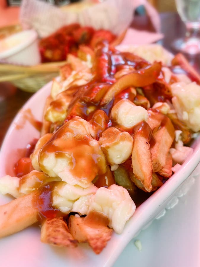 Delicious Poutine with Gravy at a Restaurant Stock Image - Image of ...