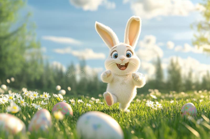 Picture a Delightful and Joyful Bunny Joyously Celebrating the Joyous ...