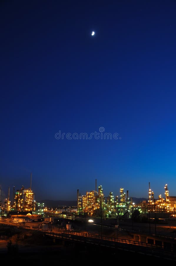 Denver Oil Refinery stock image. Image of denver, lights - 29859021