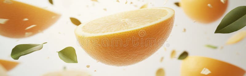 The Picture Depicts a Lemon Dropping Against a White Backdrop ...
