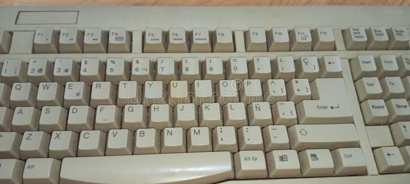 Picture of a Desktop Computer Keyboard in the 1990s Stock Image - Image ...