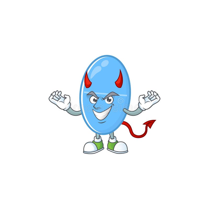 A Picture of Devil Blue Capsule Cartoon Character Design Stock Vector ...