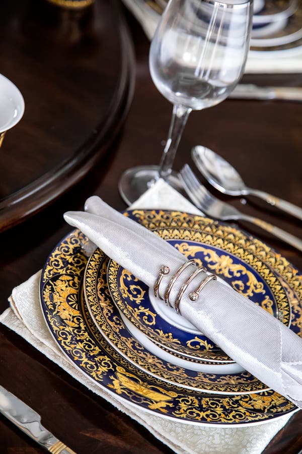 This is a Picture of the Dining Room Table Details Stock Photo - Image ...