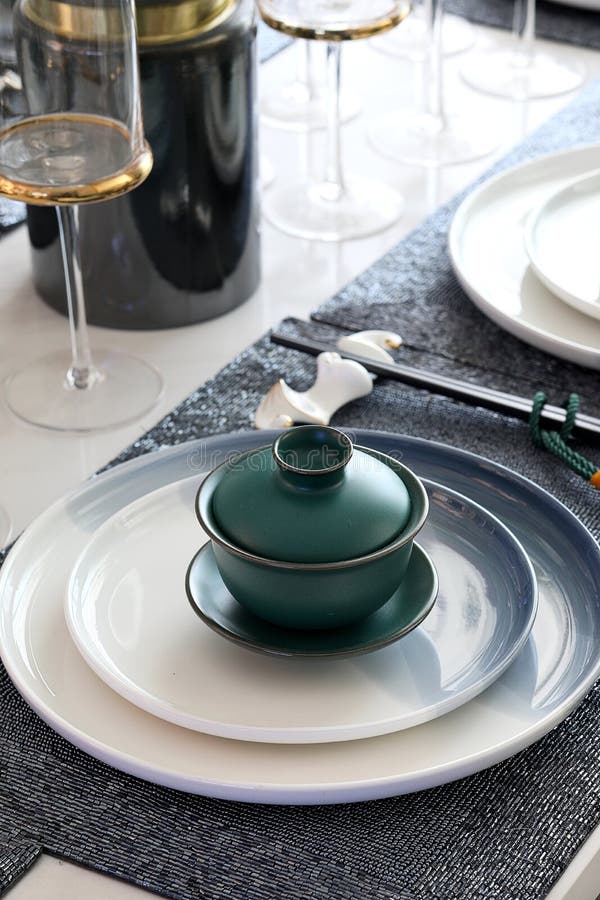 This is a Picture of the Dining Room Table Details Stock Image - Image ...