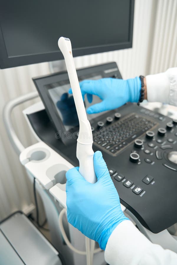 Picture of Doctor is Using Ultrasound System in the Hospital Stock ...