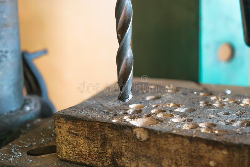 Picture of a Drill Bit on a Workspace Stock Image - Image of sharp ...