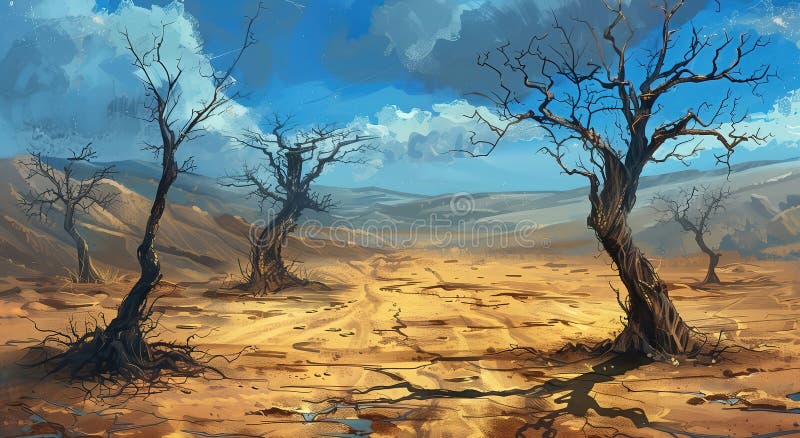 The Picture of Drought Disaster, Desertification of the Land and ...