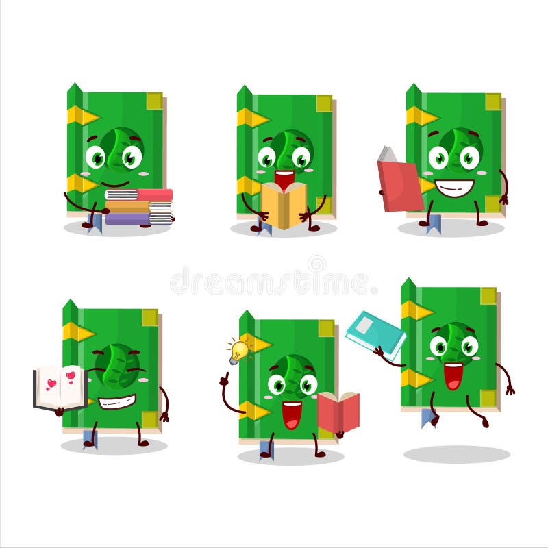 A Picture of Earth Book of Magic Cartoon Character Concept Reading an ...