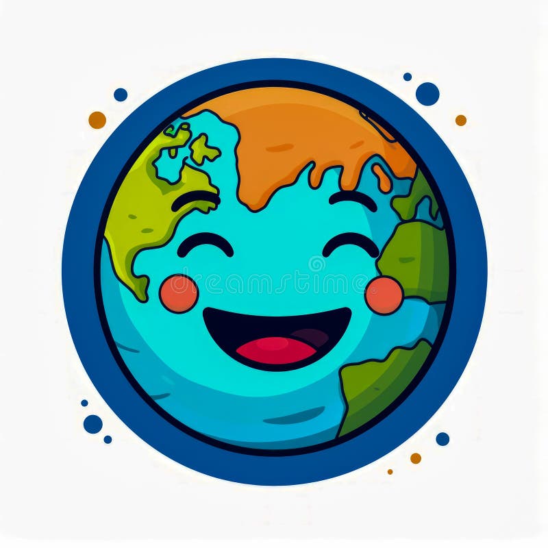 Picture of the Earth with Smile on it S Face. Generative AI Stock ...