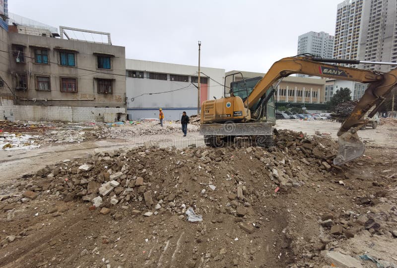 Earthwork Activity Construction Site Editorial Stock Photo - Image of ...