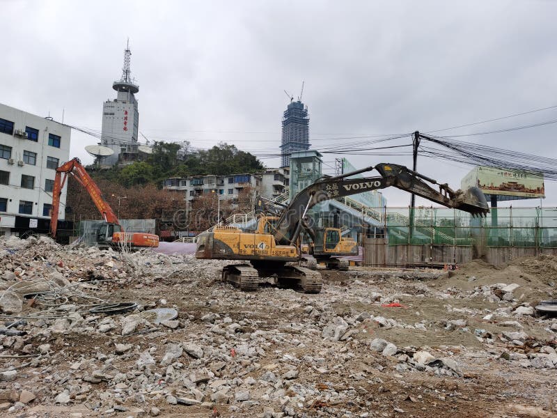 Earthwork Activity Construction Site Editorial Stock Image - Image of ...