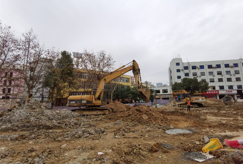 Earthwork Activity Construction Site Editorial Photography - Image of ...