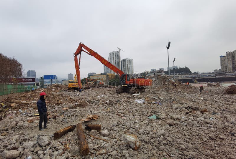 Earthwork Activity Construction Site Editorial Photography - Image of ...