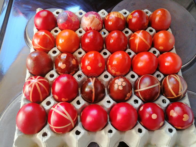 Easter Eggs Colors and Stripes Stock Photo - Image of apple, strawberry ...