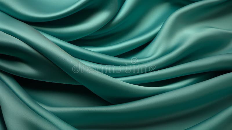 Emerald Green Silk Cloth with Rippled Wave Pattern Stock Illustration ...