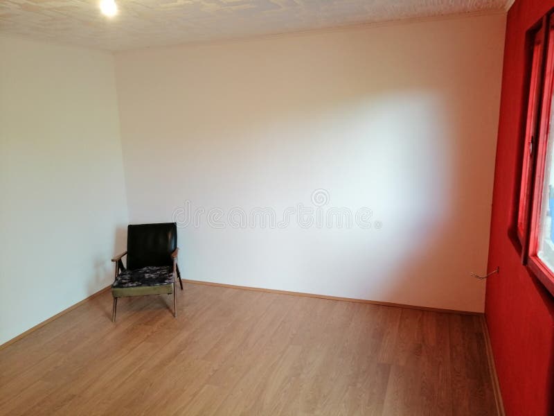 Empty room with chair stock photo. Image of wood, empty - 177168248