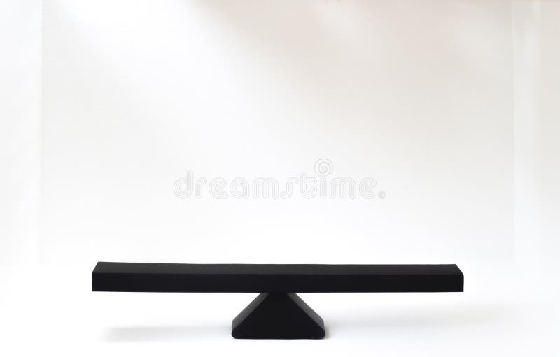 Picture of Empty Weighing Beam, Modern Black Shape Stock Image - Image ...